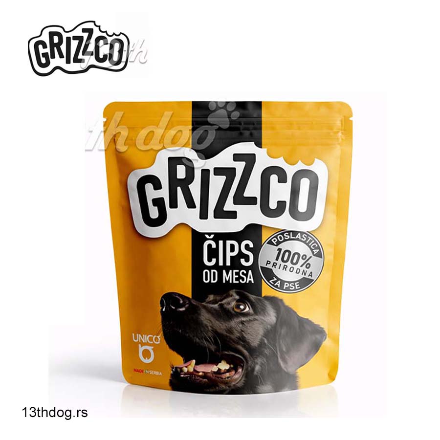 Grizzco Čips od Mesa, Poslastica za Pse - 100g