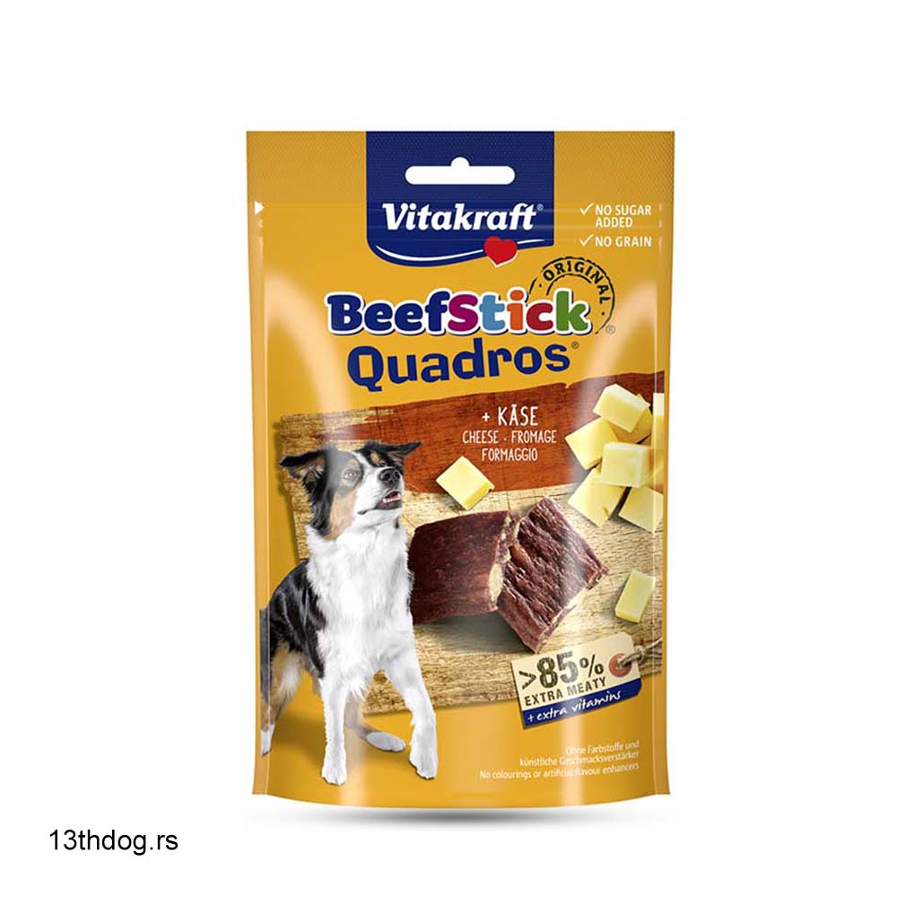Vitakraft Poslastica za Pse, Quadros sa Sirom - 70g
