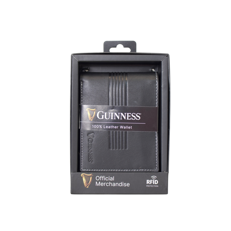 NOVČANIK MUŠKI KOŽNI JBGNW09 SA RFID ZAŠTITOM 120X90X20 GUINESS GUINNESS CRNA