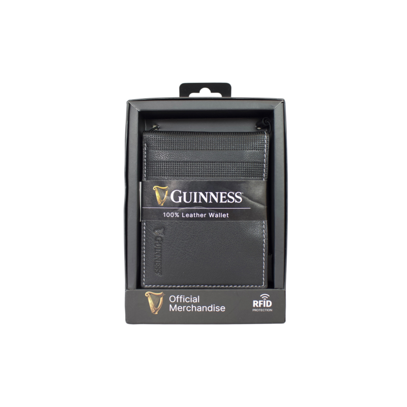 NOVČANIK MUŠKI KOŽNI JBGNW08 SA RFID ZAŠTITOM 120X90X20 GUINESS GUINNESS CRNA