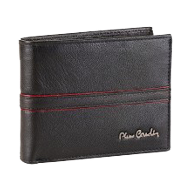 NOVČANIK KOŽNI MUŠKI PIERRE CARDIN 8806TILAK108BLRD CRNO-CRVENI