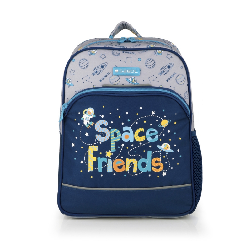 RANAC PREDŠKOLSKI ERGONOMSKI 30X40X12 CM 13L-0,40 KG SPACE GABOL SIVA