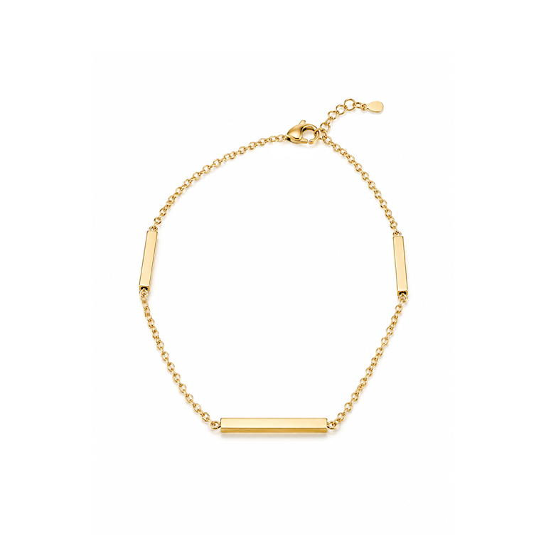 TRINITY 14KT YELLOW GOLD BRACELET