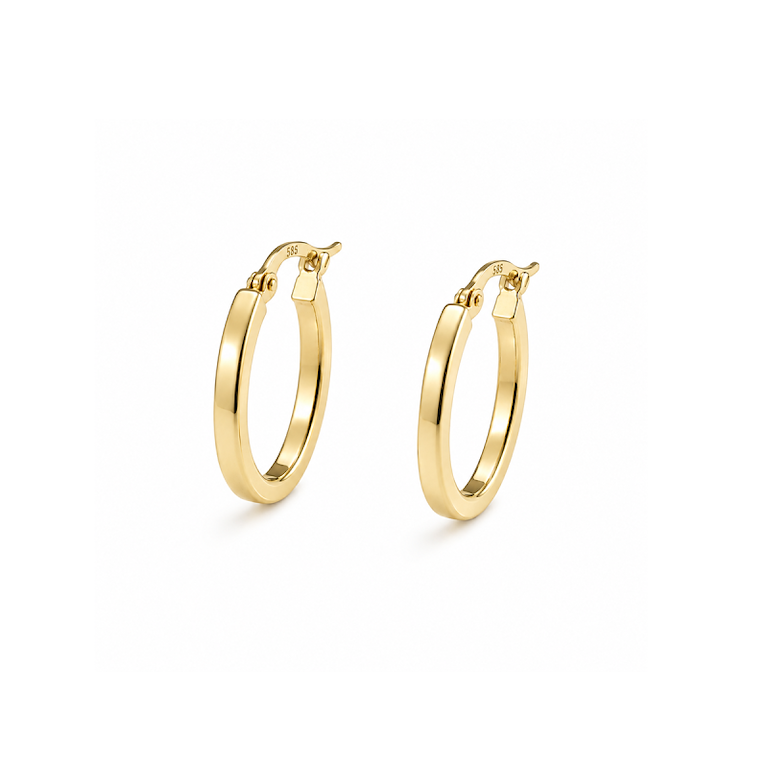 CLASSIC EARRINGS IN 14KT YELLOW GOLD