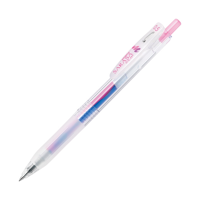 ROLER GEL 0,5MM SA GUMENIM GRIPOM SARASA CLIP MARBLE COTTON CANDY ZEBRA 16912 LJUBIČASTI/ROZE