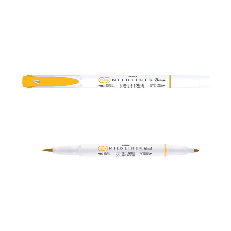 FLOMASTER OBOSTRANI 0,5/4MM MILDLINER BRUSH&MARKER ZEBRA 79350 ZLATNI