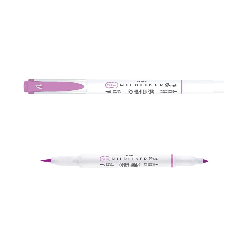FLOMASTER OBOSTRANI 0,5/4MM MILDLINER BRUSH&MARKER ZEBRA 79270 LILA