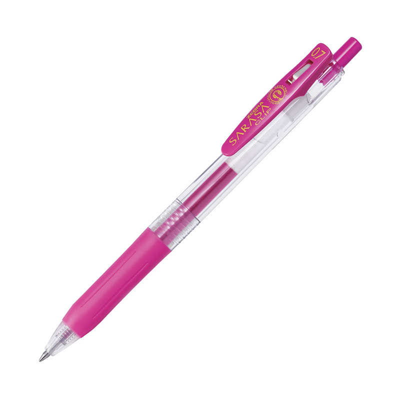 ROLER GEL 0,7MM SA GUMENIM GRIPOM (ULOĹĽAK ROZE) SARASA CLIP ZEBRA 45147 ROZE