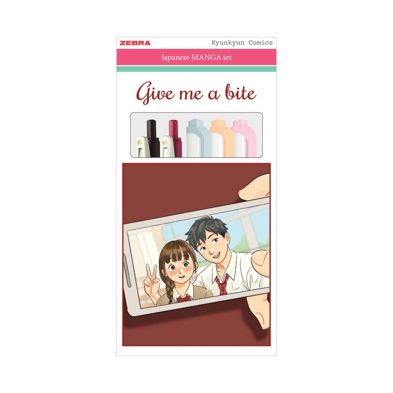 SET MANGA GIVE ME A BITE (ROLER SARASA CLIP PK2+FLOMASTER OBOSTRANI MILDLINER PK3) ZEBRA 56536