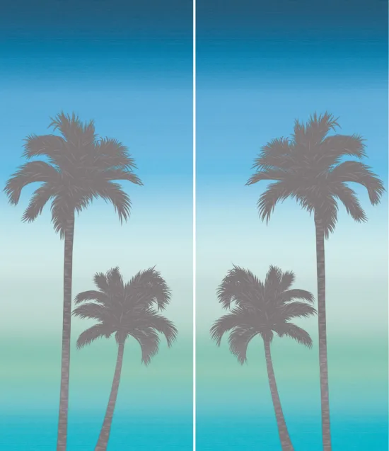 PALME S/2 BLU/VERDE A+B COMP. 2 PZ RETT. 120×280