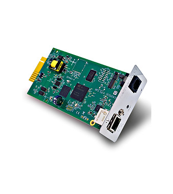 Plug in board to connect UPS to IP-network (SNMP-Ad.)
Designed to integrate UPS systems over  LAN 10/100/1000 Mb ethernet connections and IPv4/6 networks using Modbus/TCP, BACnet/IP, and SNMP pro...