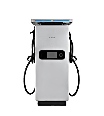 DC charging station 120 kW charging power, Eichrecht
Charging station with 2 charging points (5 m charging cable), each with 250 A max. current, Eichrecht compliant, Plug&Charge (ISO 15118)