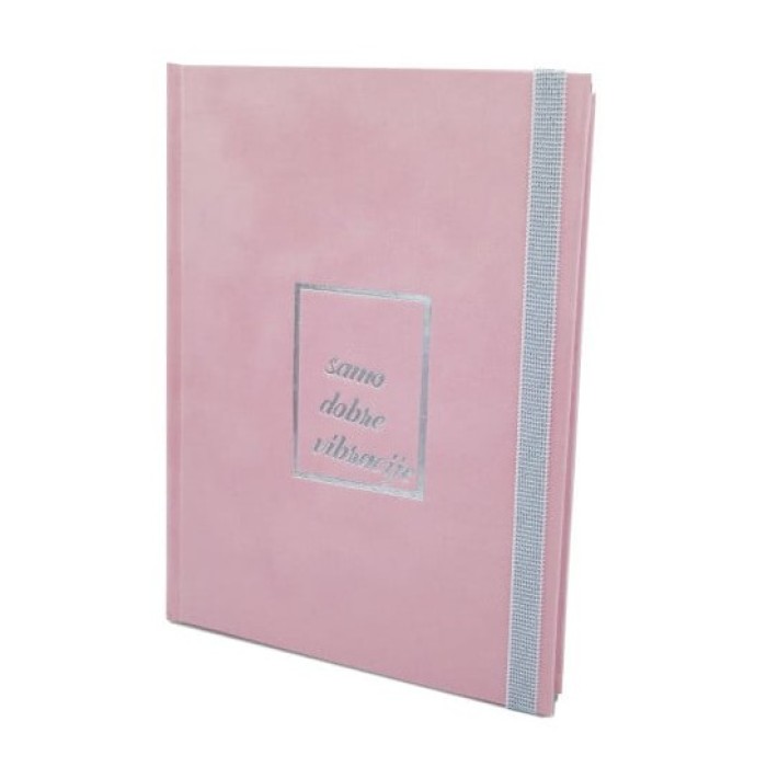 Notes A5 plišani roze