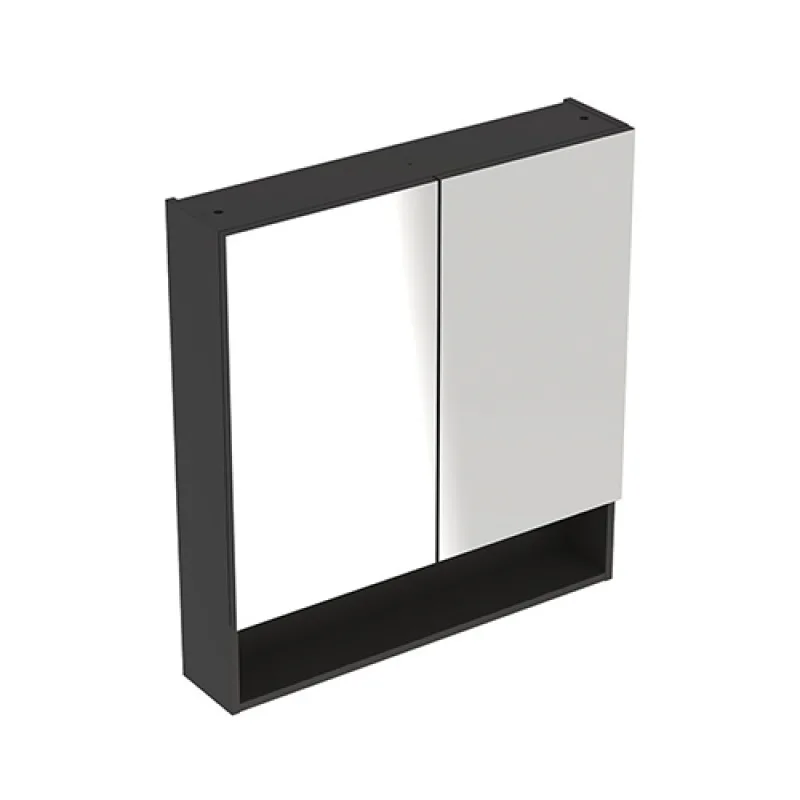 GEBERIT SELNOVA SQUARE ORMARIĆ SA OGLEDALOM SA DVOJE VRATA, LAVA MAT, 58,8 CM 501.265.00.1