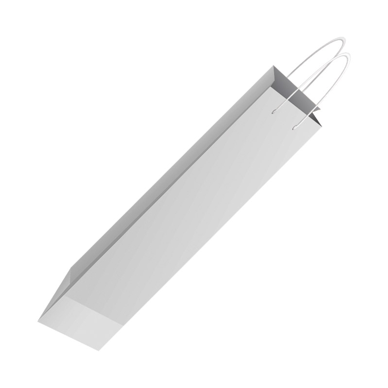 Kese Ukrasne-Flaša 13x40x8cm Sjajne Plastificirane Fornax Bele