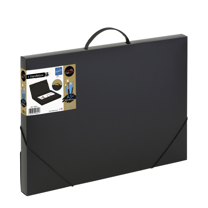 Fascikla Za Crteže A3 "Handlebox" Sa Ručkom Viquel Crna