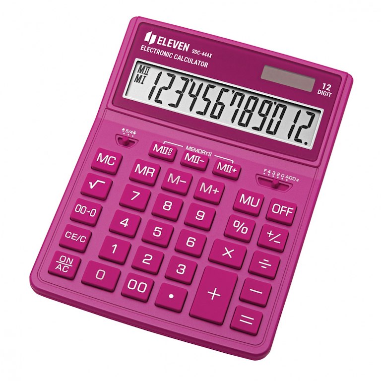 Stoni Kalkulator Eleven SDC-444 Color, 12 Cifara Eleven Roze