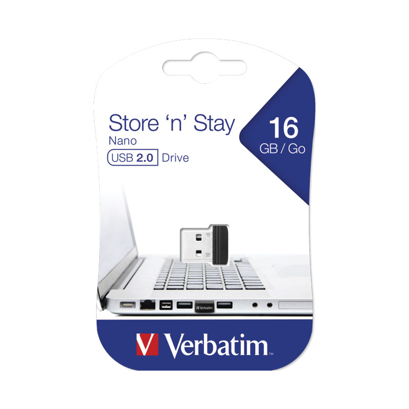 Memorija USB 16GB Store N Stay Nano Verbatim 97464 Crna Blister