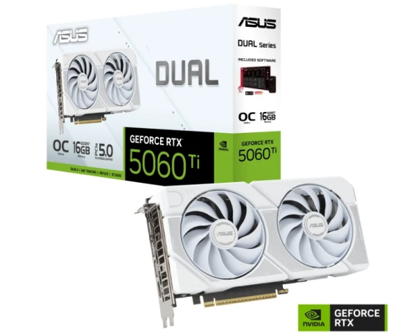 ASUS GeForce RTX 5060 Ti 16GB DUAL-RTX5060TI-O16G-WHITE Grafička karta