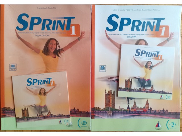 SPRINT 1 - KOMPLET engleski jezik za 5. razred (novo)
