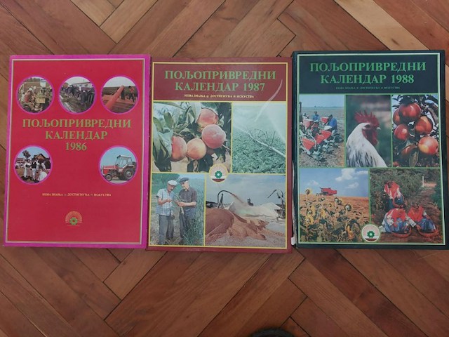 Poljoprivredni kalendari 1986, 1987. i 1988.
