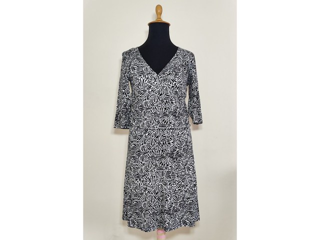 Mongul crno-bela haljina zebra dezen, M