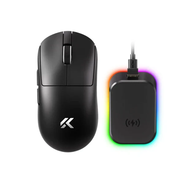 Bežični gaming miš MCHOSE A7 V2 Ultra Plus Black PAW 3950 8K Hz Omron Mechanical