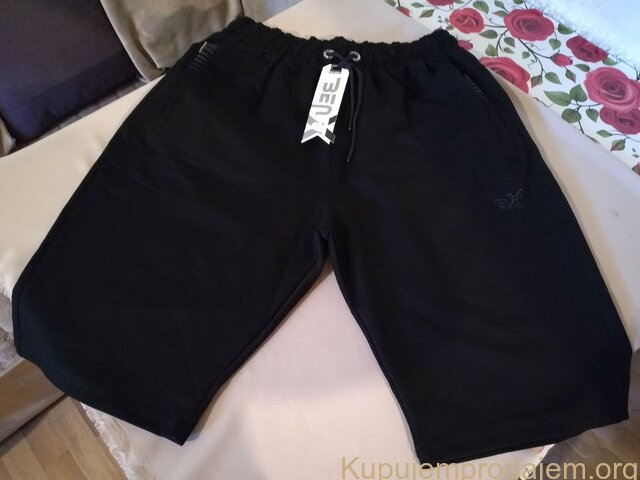 Kvalitetne muske pamucne bermude Benx Veliki model 5XL Crne Novo