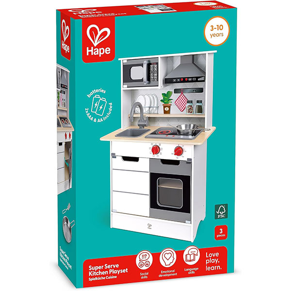 Kuhinja set drvena Super Serve Kitchen Hape Toys 003311