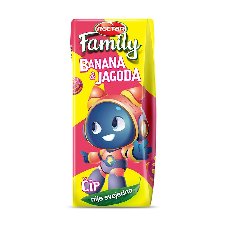 Sok family banana jagoda 0.2l tbsl nectar