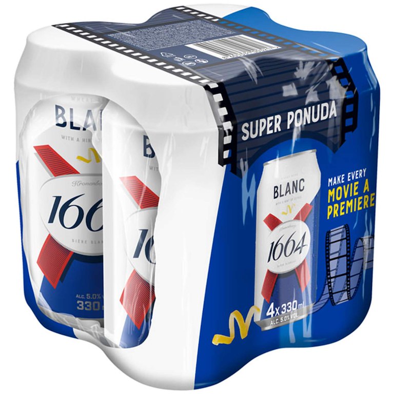 Pivo 1664 blanc 4x0,33l can
