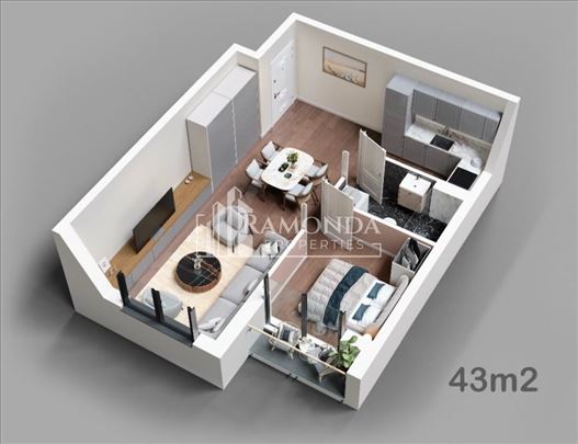 Dvosoban stan 43m2 Vracar bez provizije ID#309