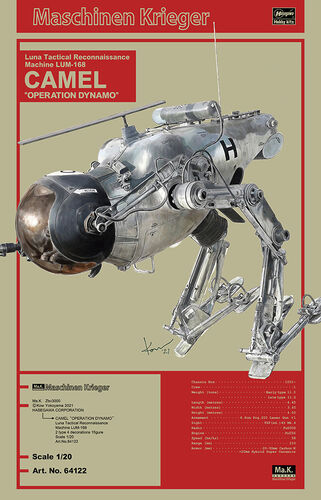 Hasegawa 64122 Maschinen Krieger Luna Tactical Reconnaissance Machine LUM-168 CAMEL "Operation Dynamo"