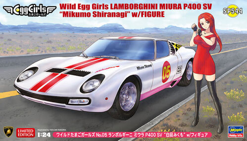 Hasegawa SP544 Wild Egg Girls Lamborghini Miura P400 SV 'Mikumo Shiranagi' w/ Figure