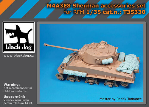 Black Dog T35330 M4A3E8 Sherman - Accessories Set (for Rye Field Model Kits)