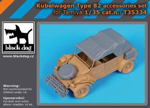 NEW! Black Dog T35334 Kubelwagen Type 82 - Accessories Set (for Tamiya Kits)