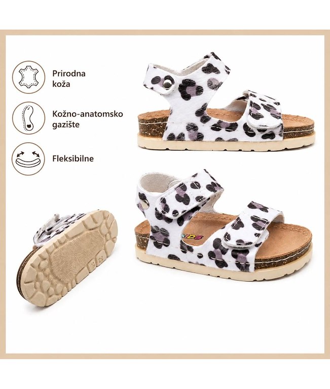 PINKI DEČIJE SANDALE - LEO / WHITE