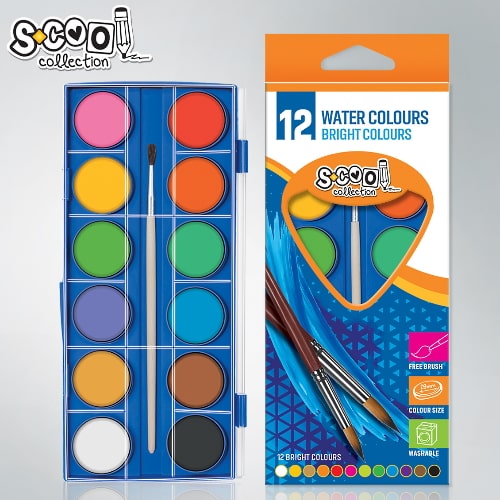 Vodene boje 12kom 28mm S-cool SC012 NS17196