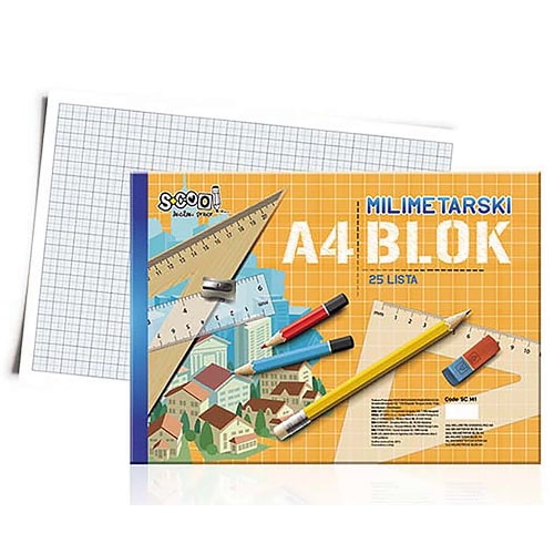 Milimetarski blok A4 S-Cool SC141 NS21683