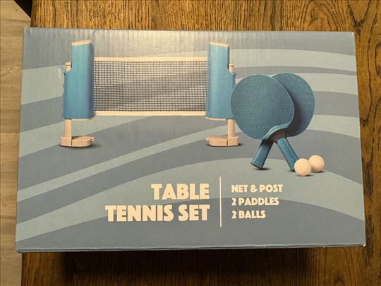 Set za stoni tenis – mrežica + reketi + loptice
