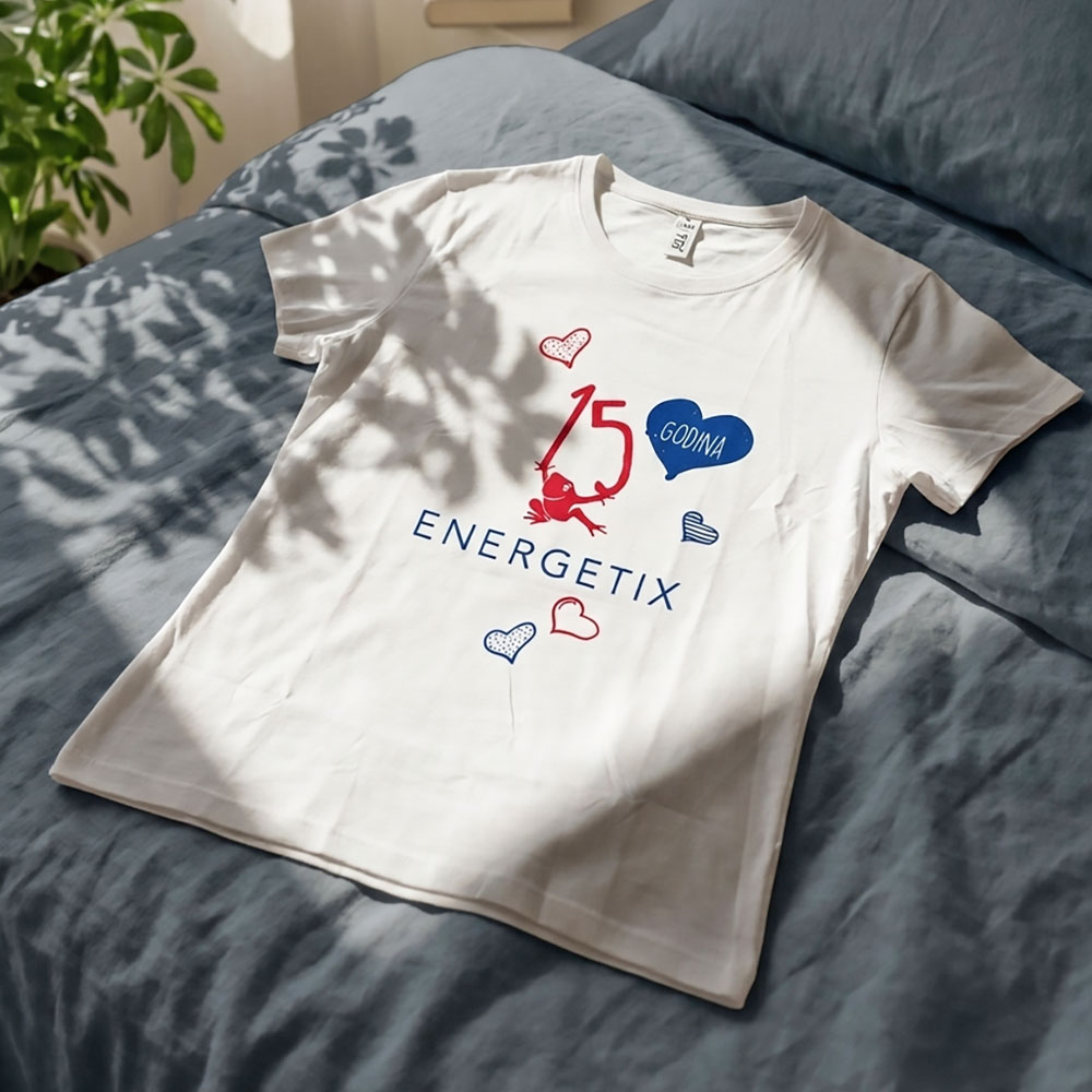 Energetix pamučna ženska majica sa logom 15 godina kompanije
