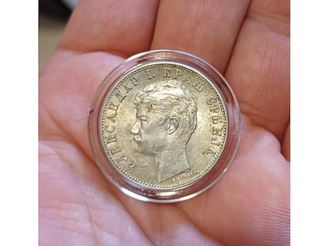2 Dinara 1897 godine, extra komad,, srebro 10 gr., aUNC