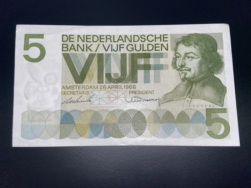 HOLANDIJA 5 GULDENA.1966.