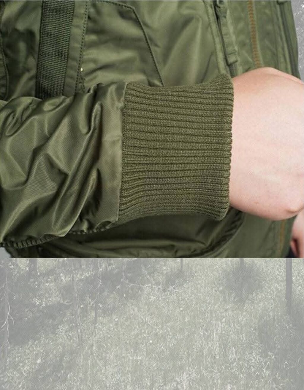 Air Force bomber jakna zelena Ova jakna je izrađena od kombinacije