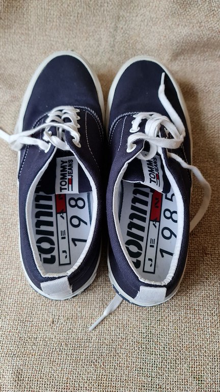 Tommy Jeans platnene patike – tamnoplave - Model: niskoprofilne