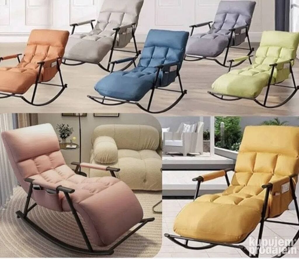 Ljuljaška-fotelja sa naslonom za noge – ergonomska relaks fotelja za