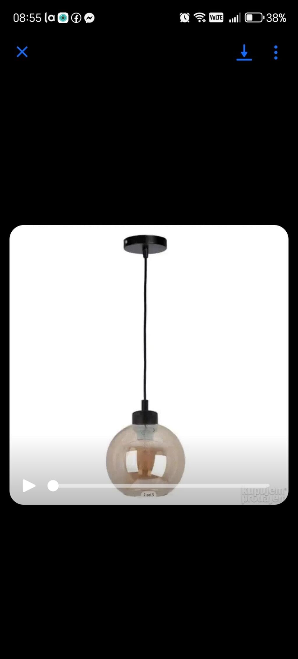 Stona/visilica lampa – moderna trostruka i jednostruka varijanta Jedna
