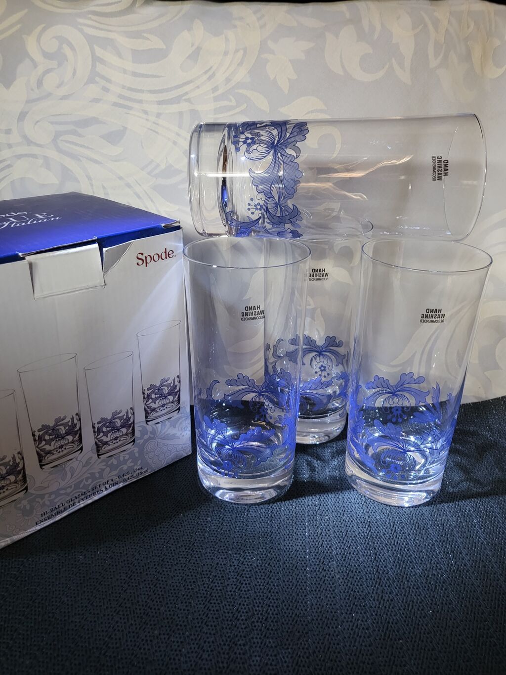 Luksuzne nove case Spode Blau Italija Hi Ball. Set od 4 nove luksuzne