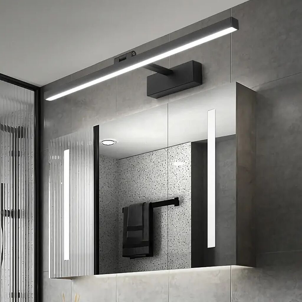 Zidna LED lampa za ogledalo 50 cm – crna ✅ Novo, nekorišćeno ✅ Opis