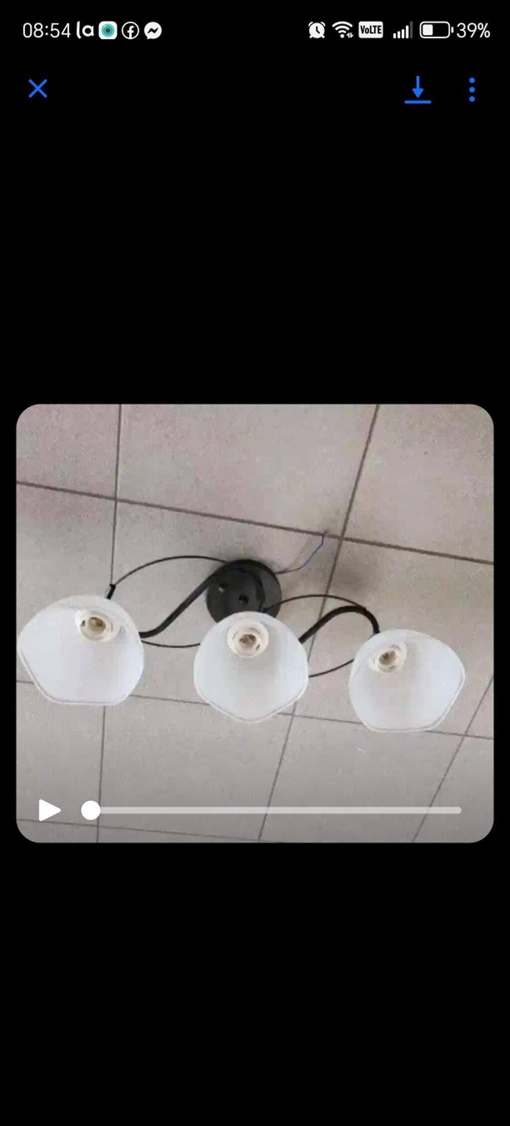 Plafonska lampa sa 3 svetlosna izvora - Tip: plafonska rasveta sa